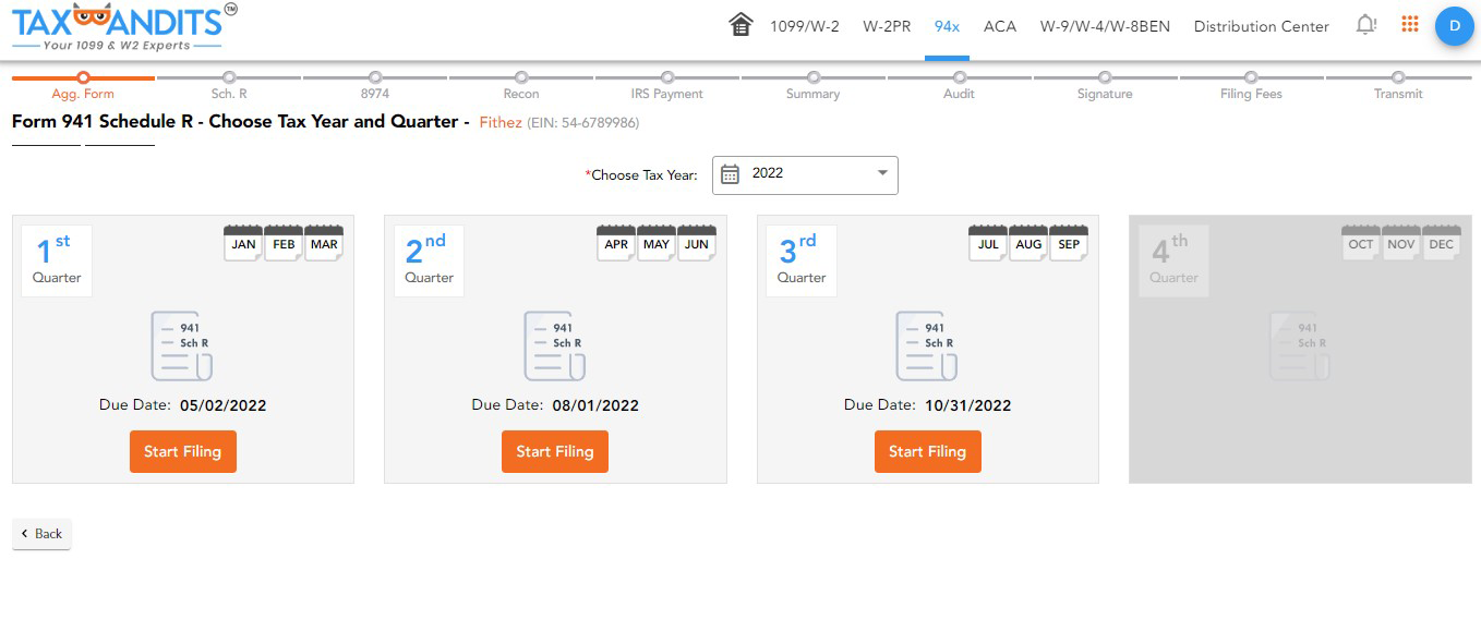 E-File 941 Schedule R | Aggregate Form 941 Schedule-R for 2022