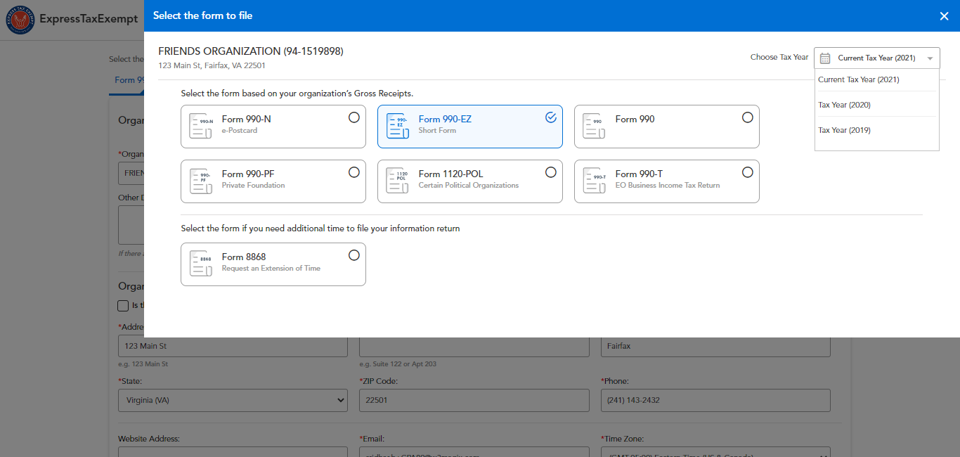 File 990-EZ Online | E-file 990 Short Form| 990-EZ Filing Deadline