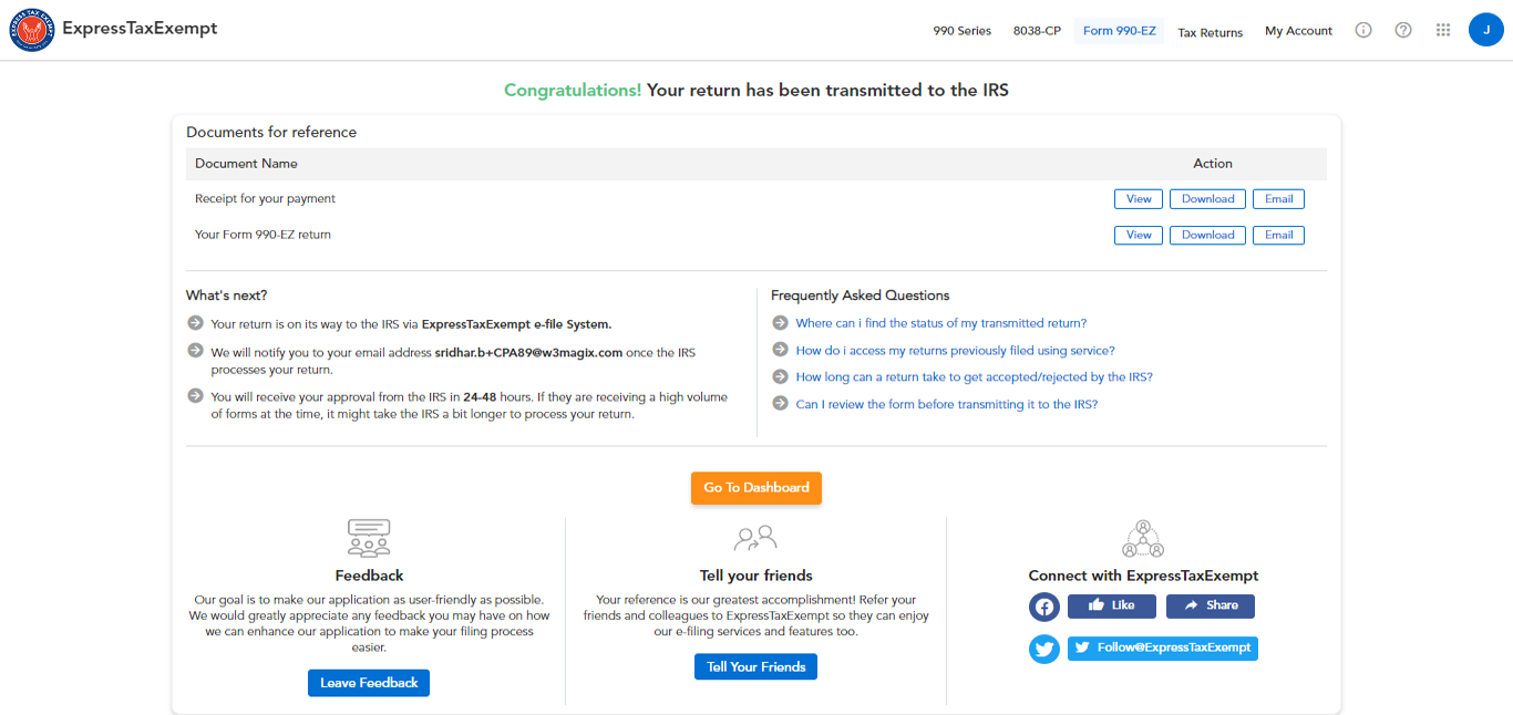 File 990-EZ Online | E-file 990 Short Form| 990-EZ Filing Deadline