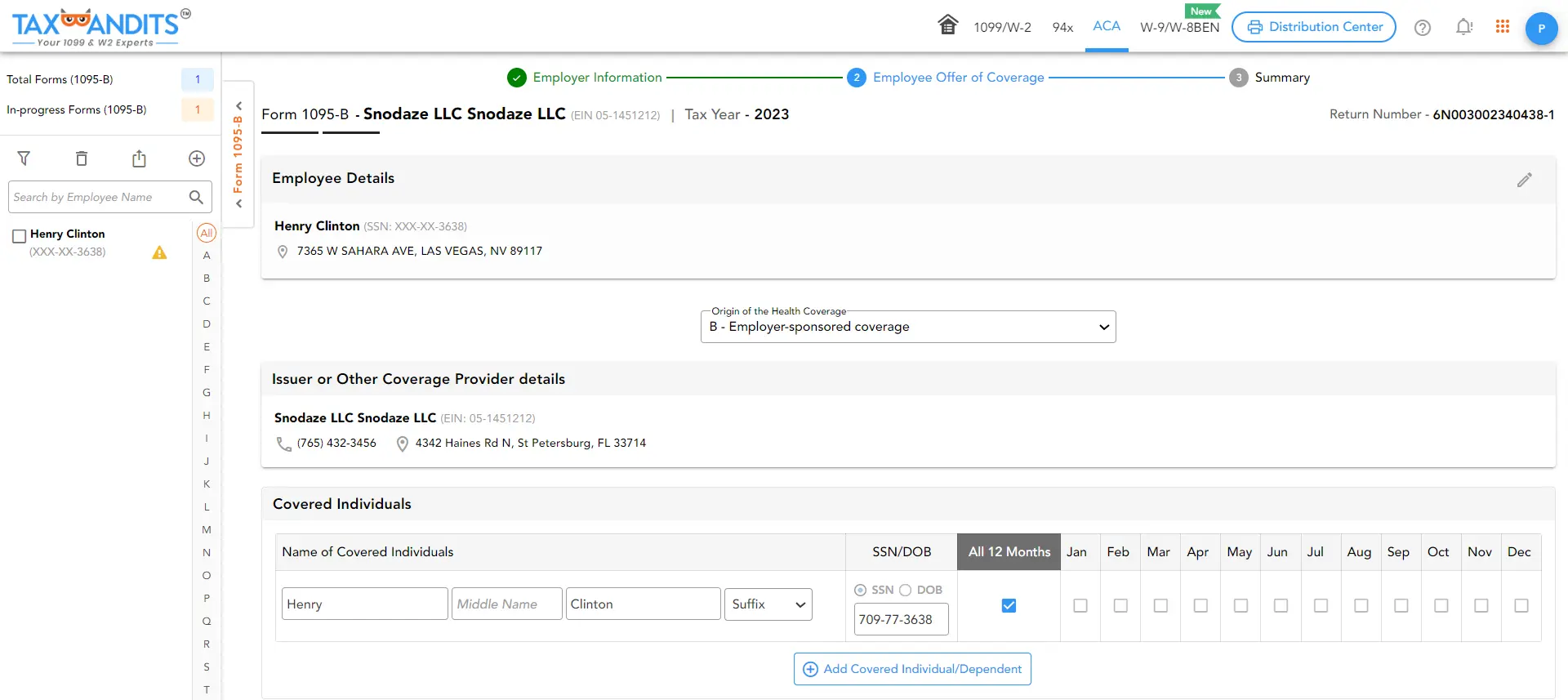 E-File Form 1095-B | How to File Form 1095-B Online for 2024