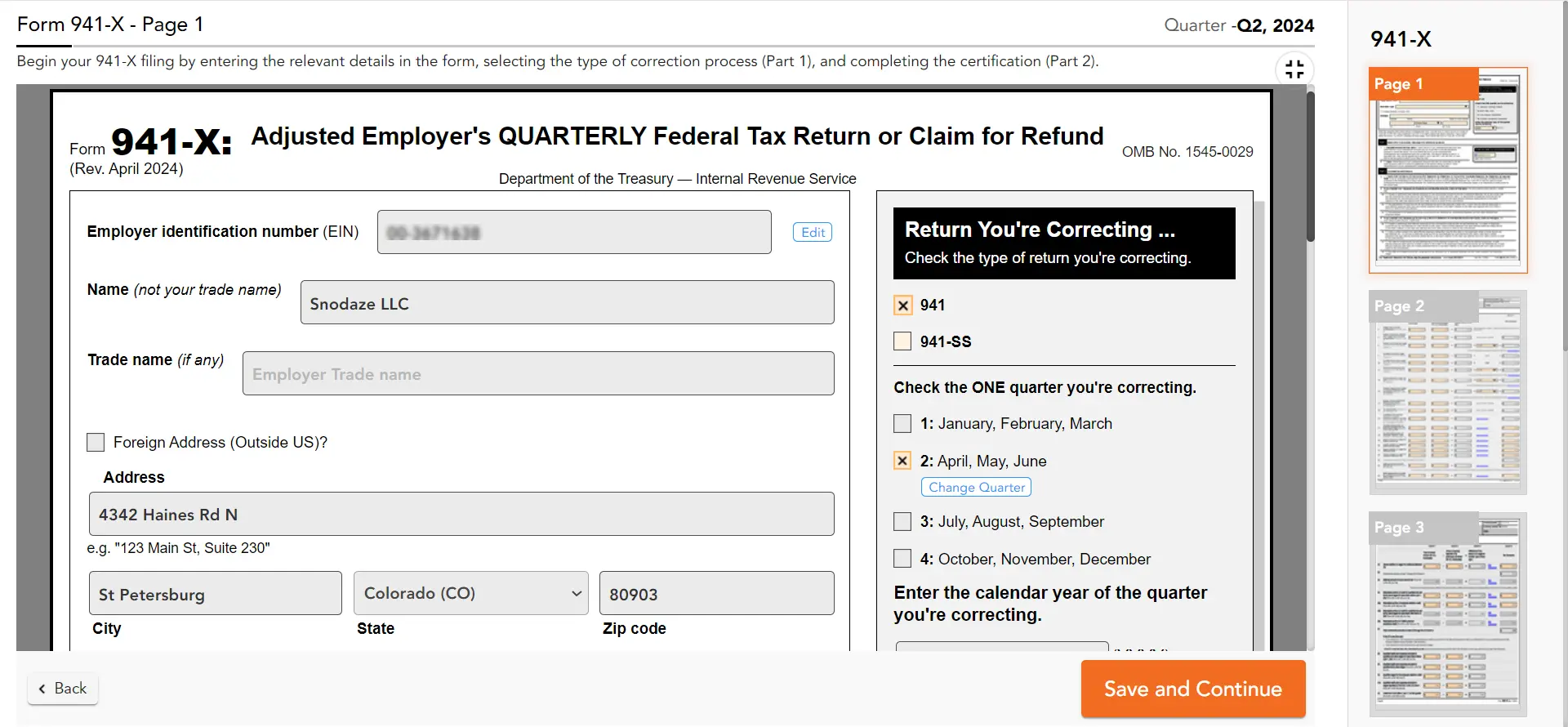 E-File 941-X | File 941-X Electronically for 2024