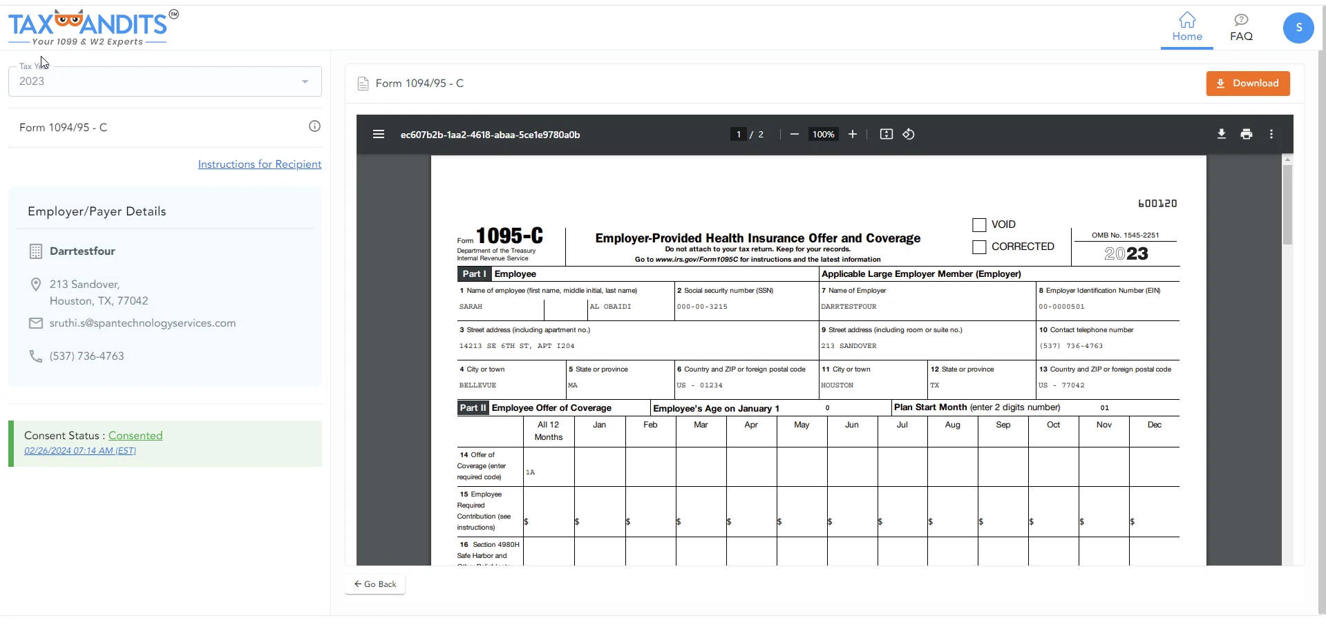 E-file ACA Corrections Form 1095-B/C & 1094 | ACA Corrections Online