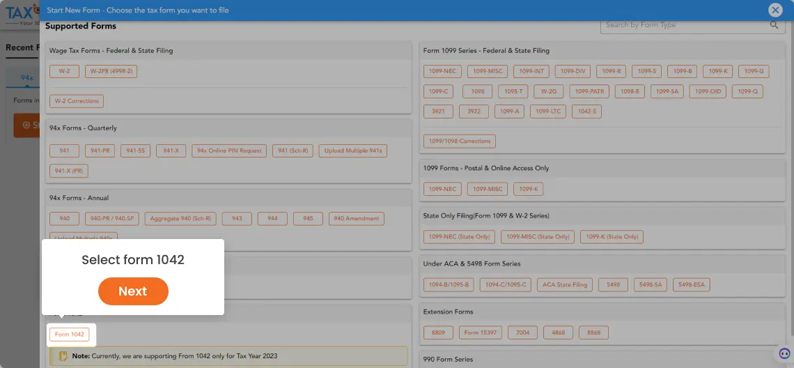 Form 1042 Electronic Filing | How to File Form 1042 Online