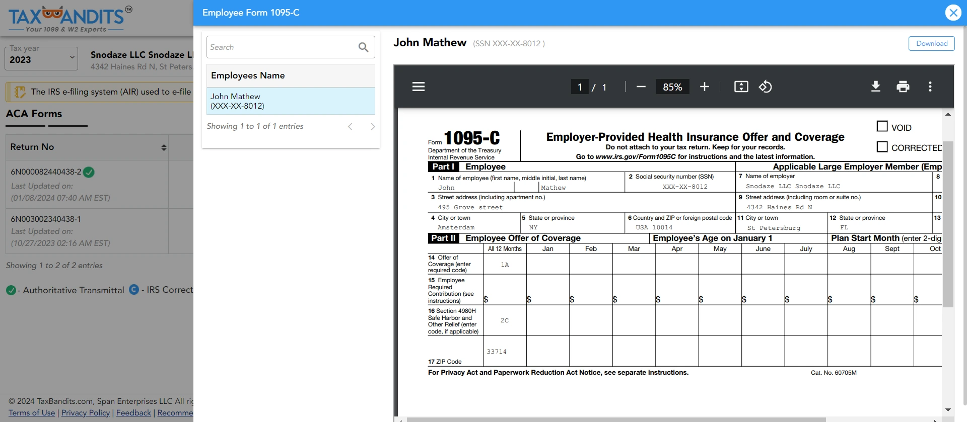 Create Fillable Form 1095-C for 2024 & 2023 | Printable Form 1095-C Create Fillable Form 1095-C for 2024 & 2023 | Printable Form 1095-C