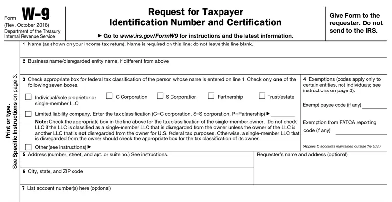 Fillable Form W-9 Online - Download 2023 Printable W-9 for FREE