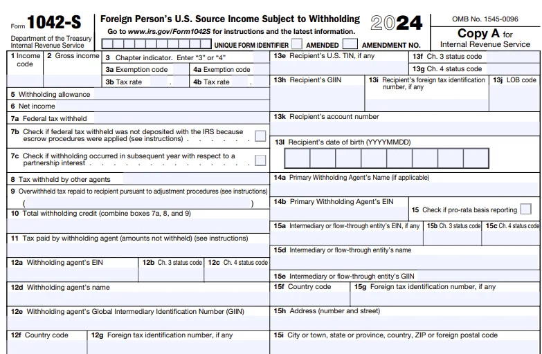 Form 1042-S Exemption Codes for 2023 Explained