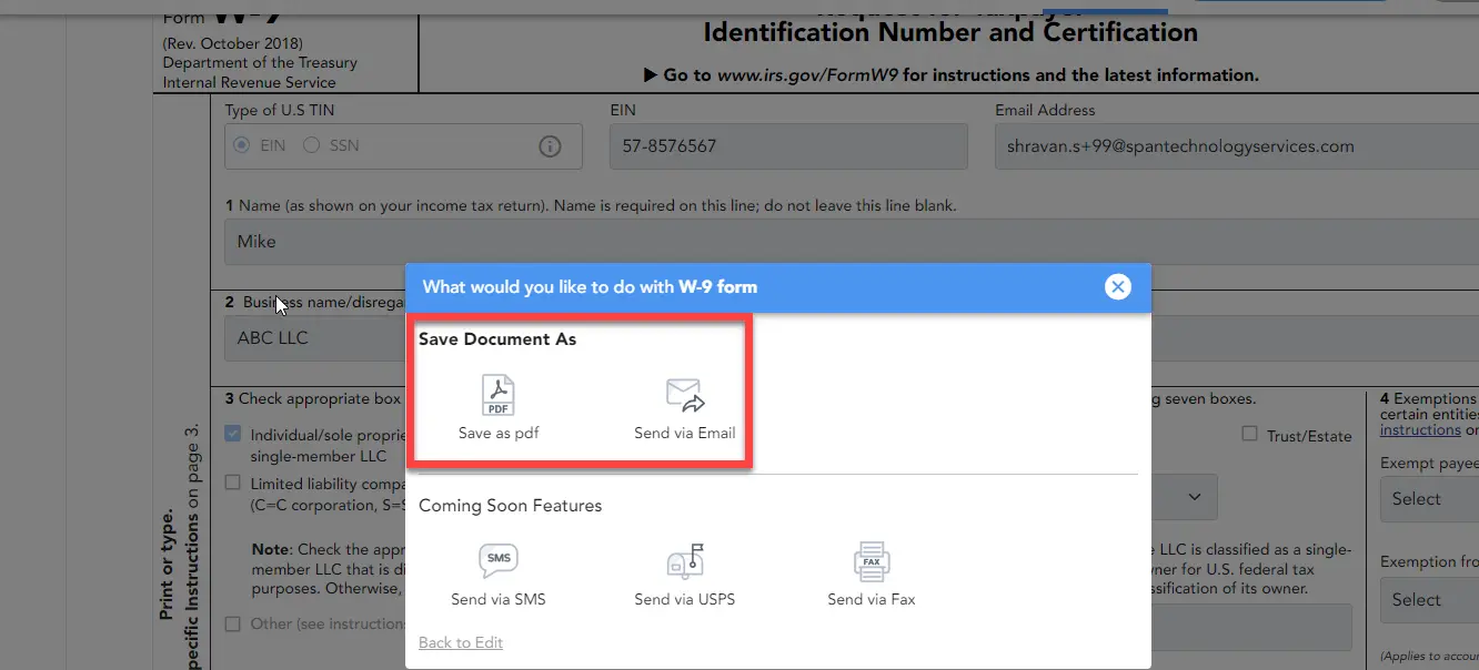 Request Forms W9, W-4, W-8 BEN, W-8BEN E | Fill W9 for Free