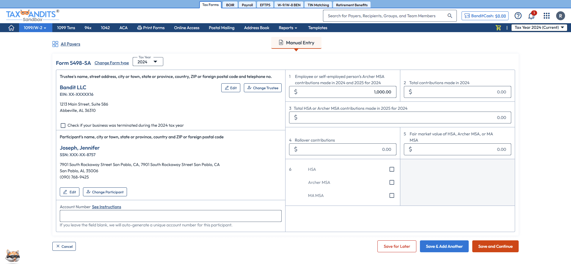File 2024 Form 5498-SA Online | How to E-file 5498-SA
