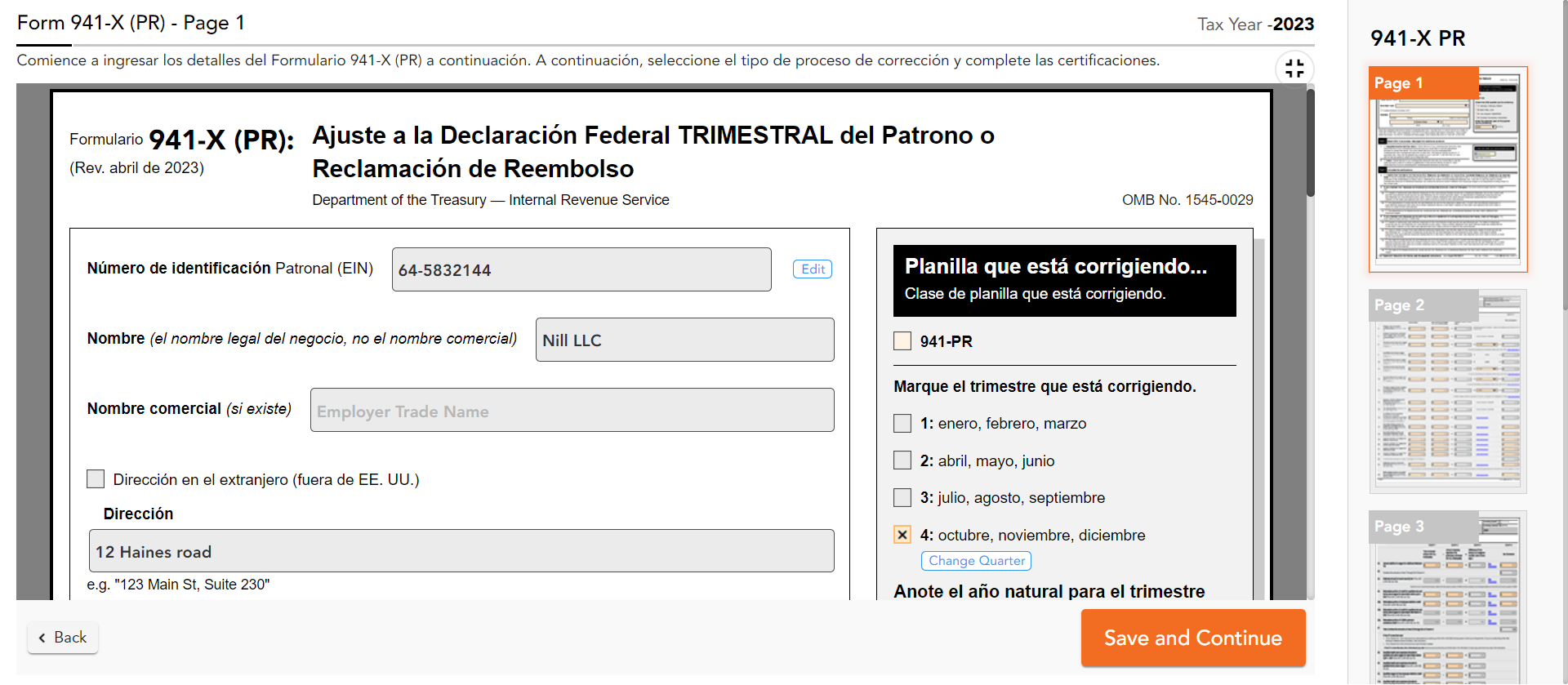 Complete y descargue 941-X PR para 2024 con TaxBandits