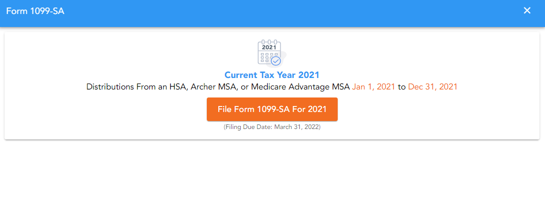 E-File Form 1099-SA for 2022 | File Form 1099 SA Online