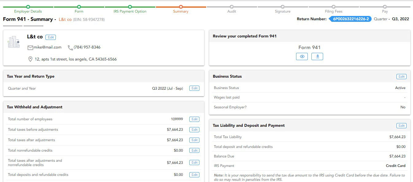 File 941 Online | E-file 941 for $4.95 | IRS Form 941 for 2022