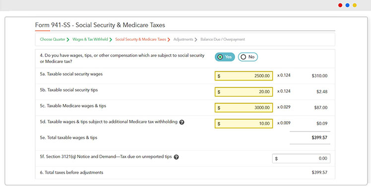 IRS Form 941 SS Online for 2022 | E-file 941-SS for $4.95